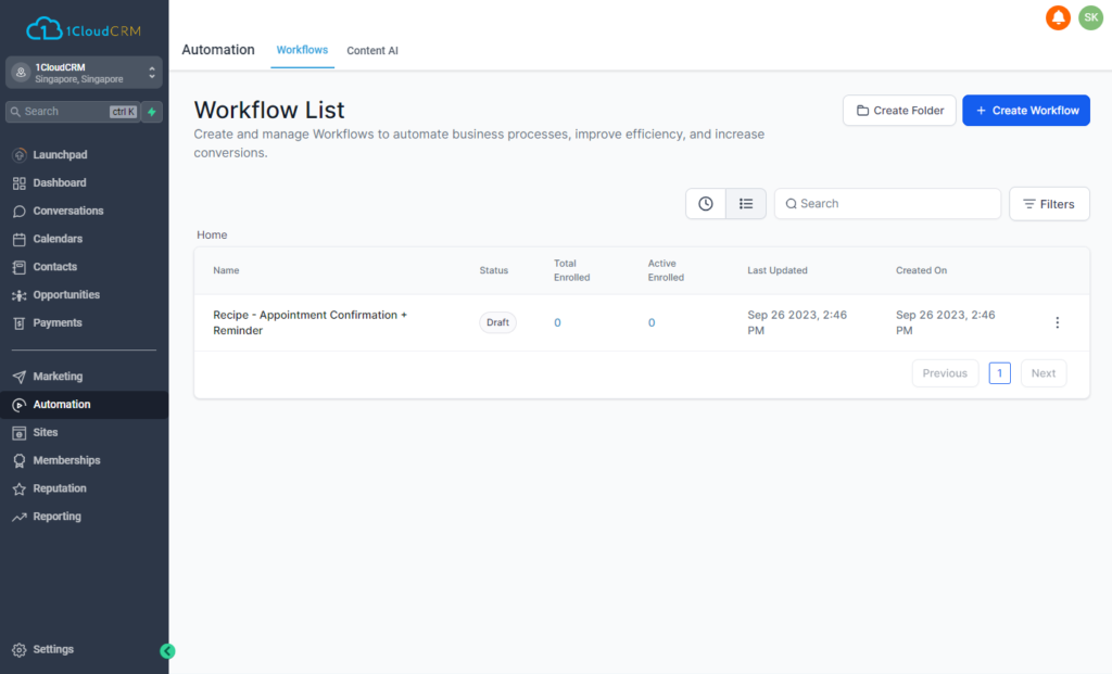 Features - 1cloudcrm.com